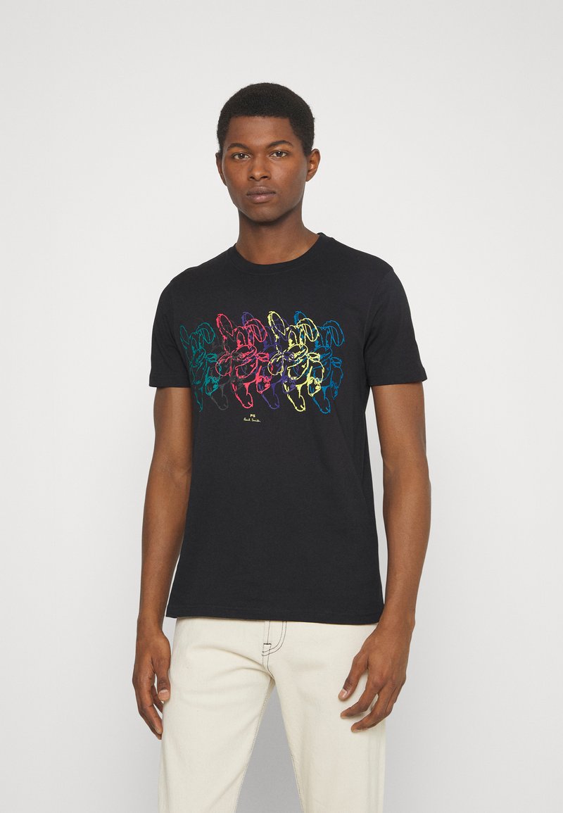 PS Paul Smith SLIM FIT BUNNY REPEAT - T-shirts print - black/sort ...