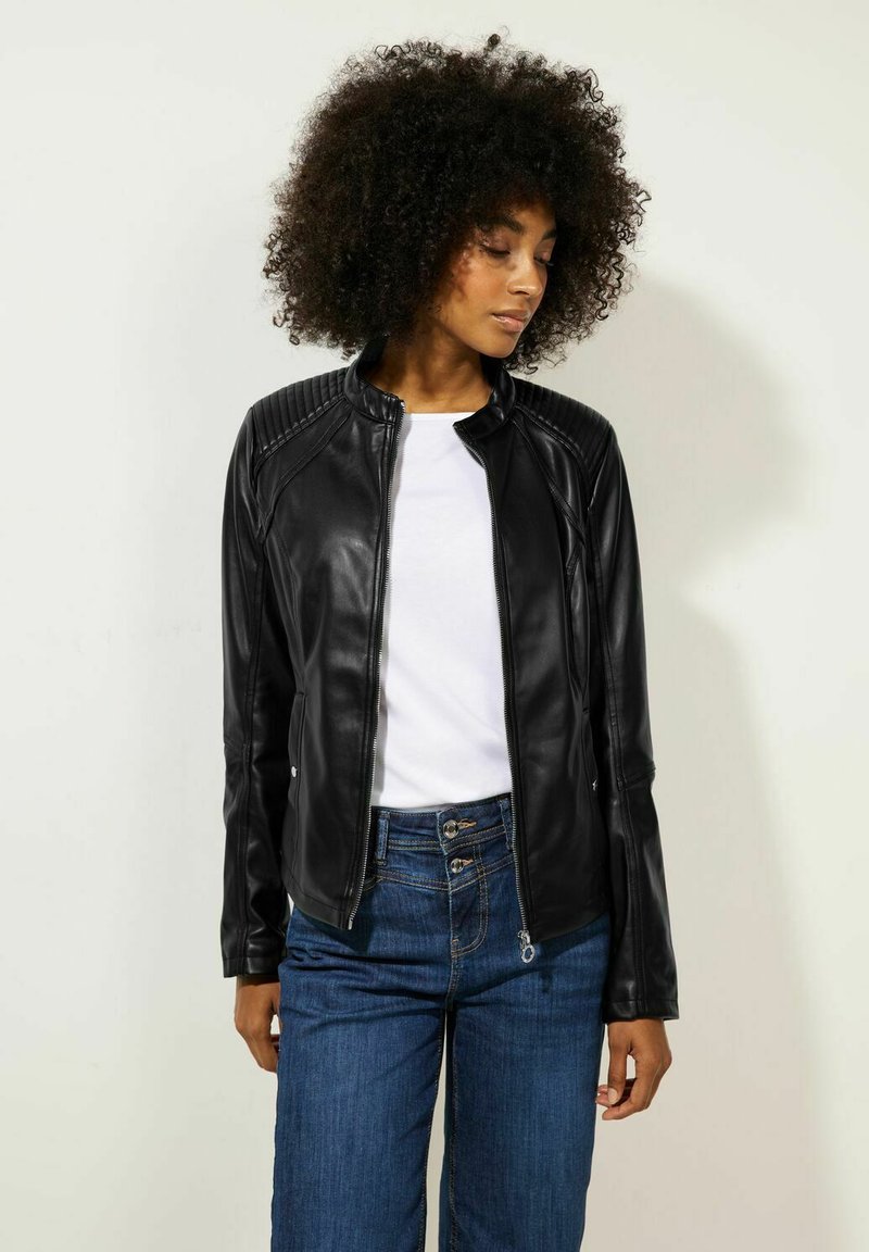Street One Imitatieleren jas - schwarz/zwart - Zalando.be