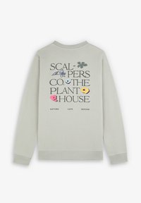 Scalpers PLANT EMBROIDERY - Sweater - light duck/lichtgroen - Zalando.nl
