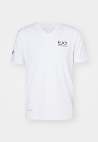 EA7 Emporio Armani TENNIS PRO TEE TEXTURED - Sport T-Shirt - white/weiß - Zalando.de