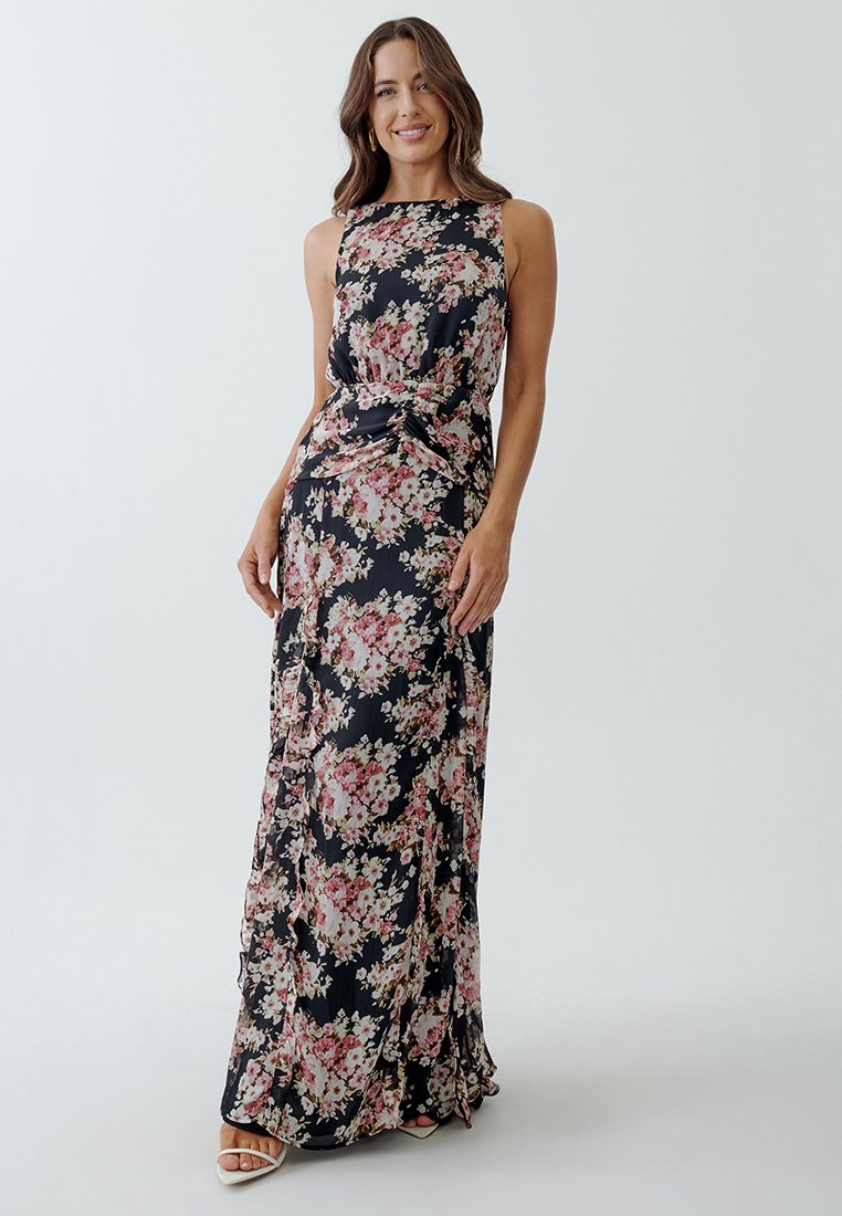CHANCERY CAREY FRILL - Robe longue - black and rose floral/noir ...