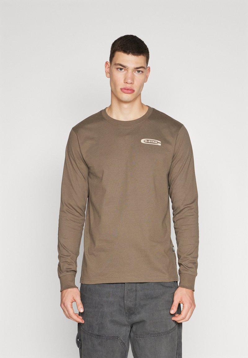 G-STAR OLD SCHOOL CHEST - Top s dlouhým rukávem - turf/hnědá - Zalando.cz