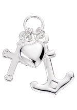 Lucardi GLAUBE HOFFNUNG LIEBE - Charm - silver/silberfarben - Zalando.de