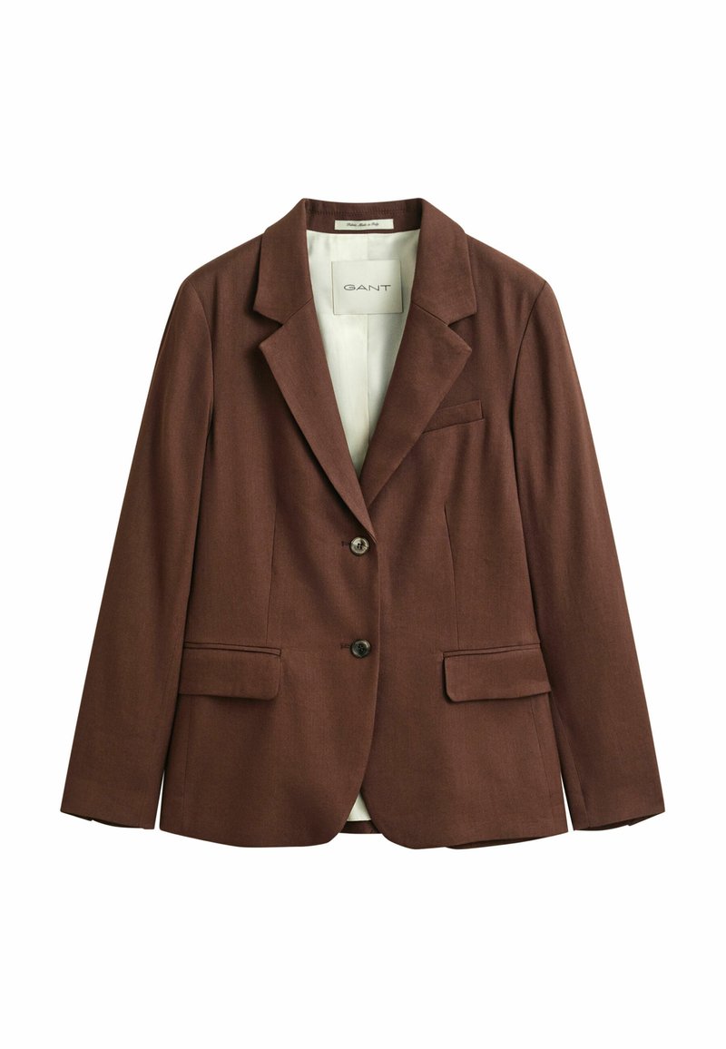 GANT STRETCH - Blazer - fresh soil/marron foncé - ZALANDO.FR