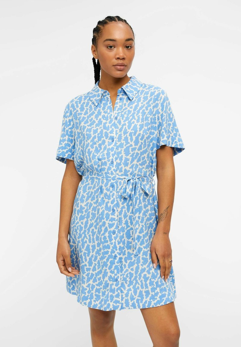 Object PRINT - Vestido camisero - provence/azul - Zalando.es