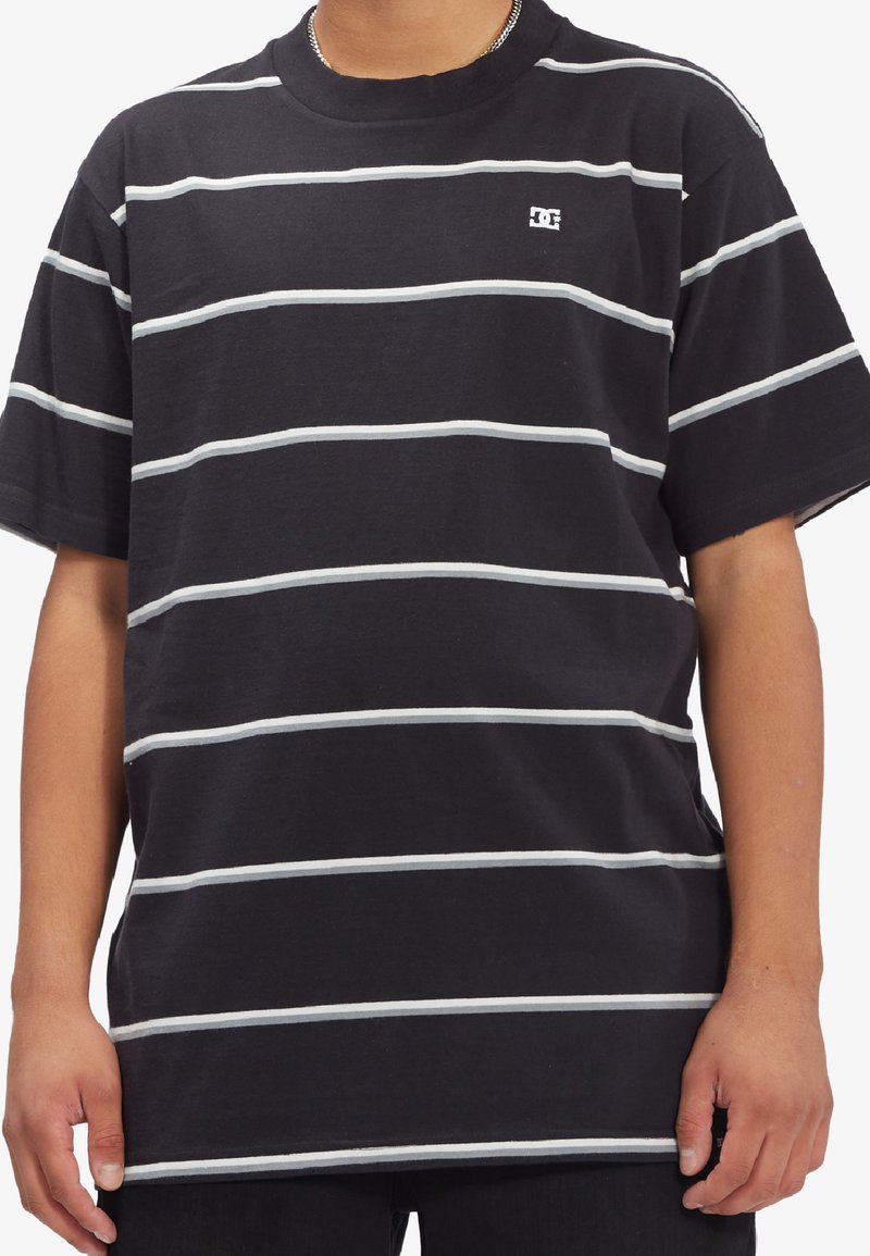 DC Shoes SPACED OUT STRIPE - T-Shirt print - black space stripe/grau ...