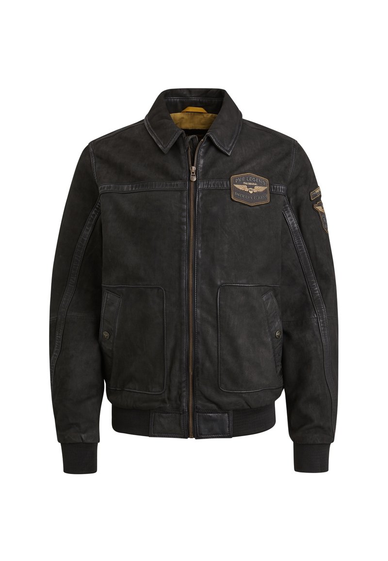 PME Legend SUMMER HUDSON - Veste en cuir - moonless night/noir - ZALANDO.FR
