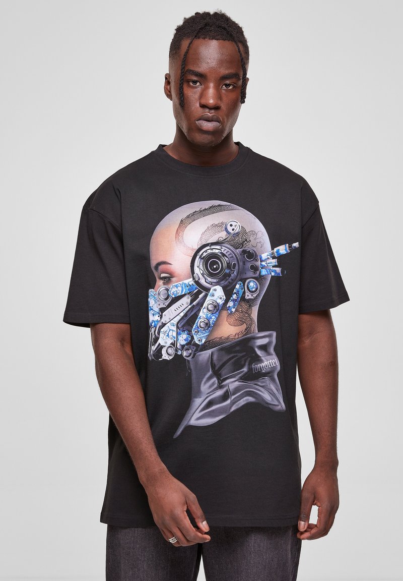 Forgotten Faces THE MASK HEAVY OVERSIZED TEE - T-shirt imprimé - black ...