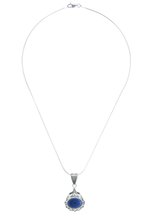 Mantraroma MIT SCHLAGENKETTE - Halskette - lapis lazuli/blau - Zalando.de