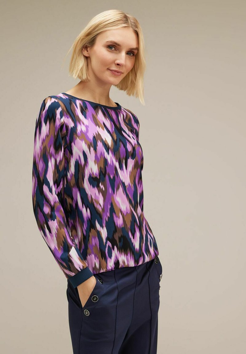 Street One MATERIALMIX - Blouse - deep pure lilac/mauve - Zalando.nl