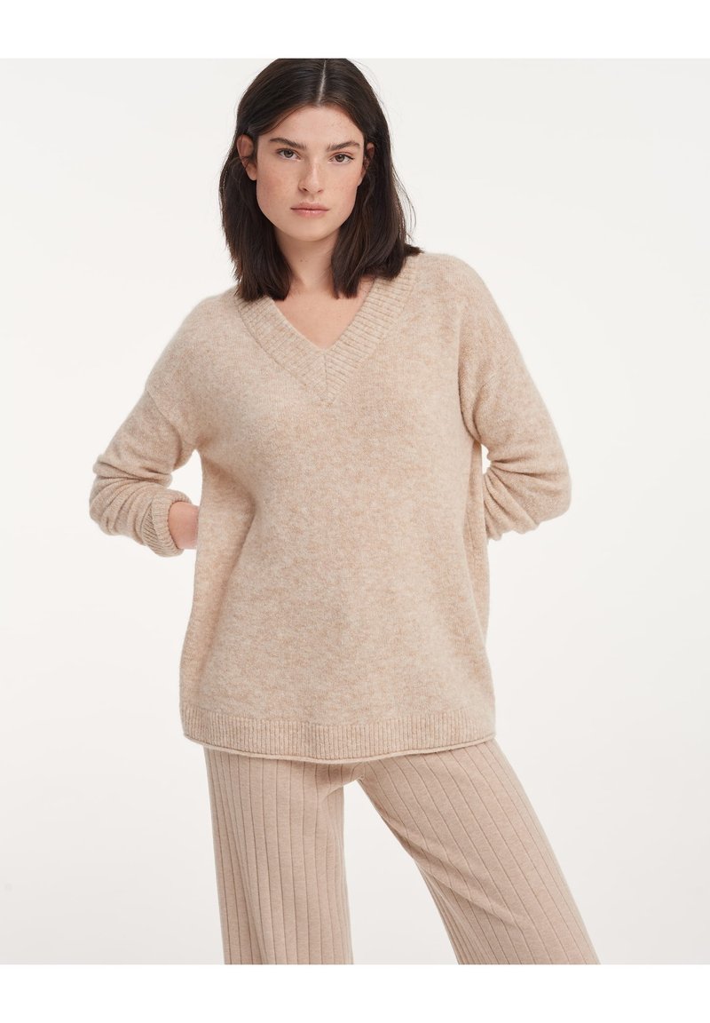 Opus Strickpullover - sweet almond melange/beige - Zalando.de