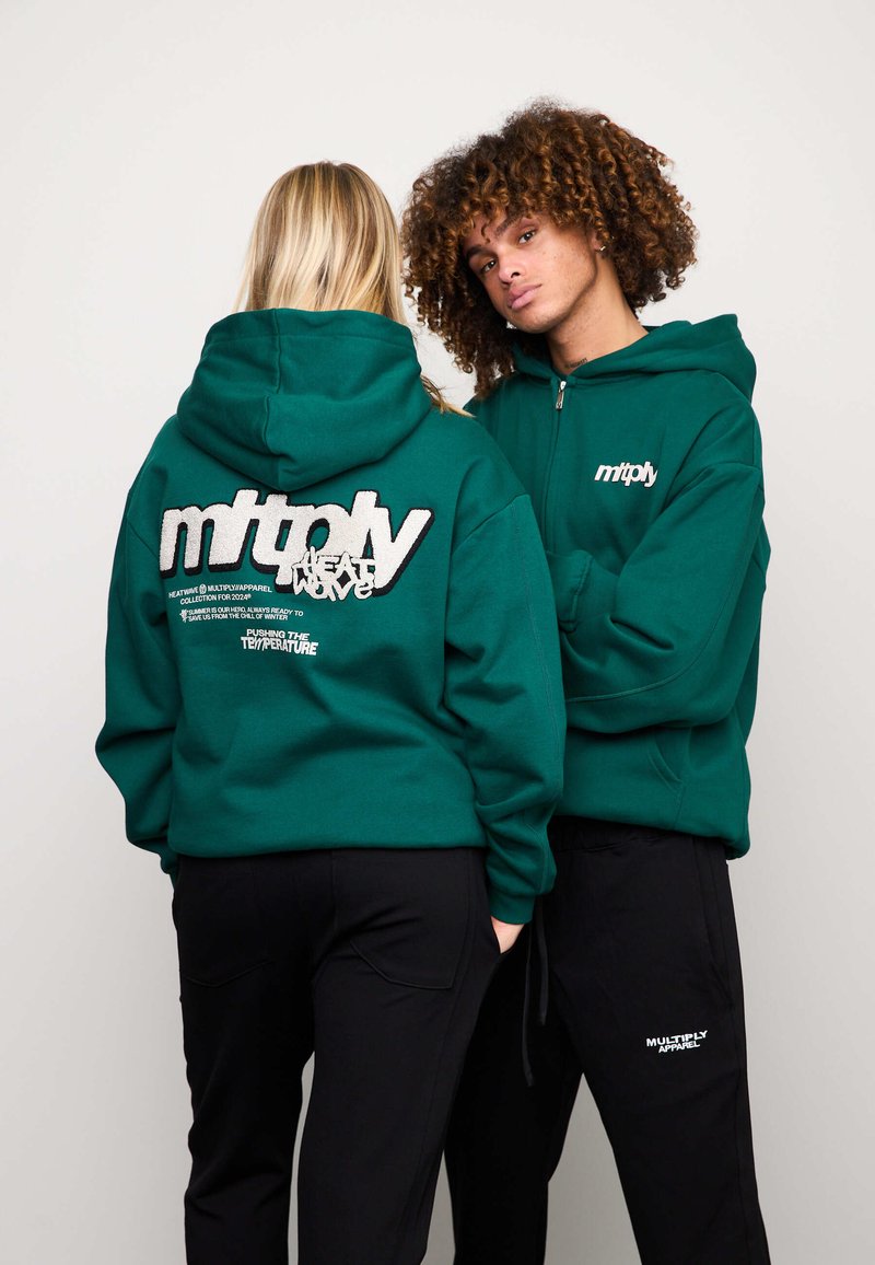 Multiply Apparel HEAT - Sweatjacke - botanical garden/dunkelgrün ...