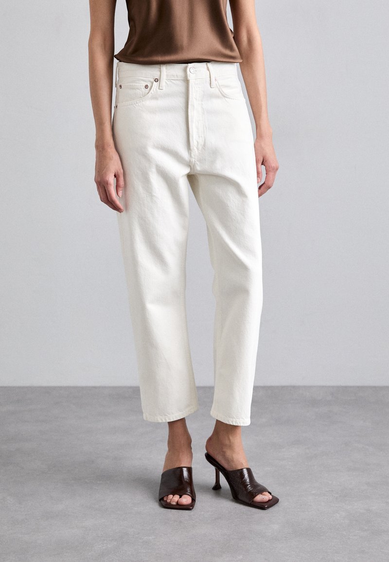Agolde 90'S CROP - Straight leg jeans - fortune cookie/wit denim ...