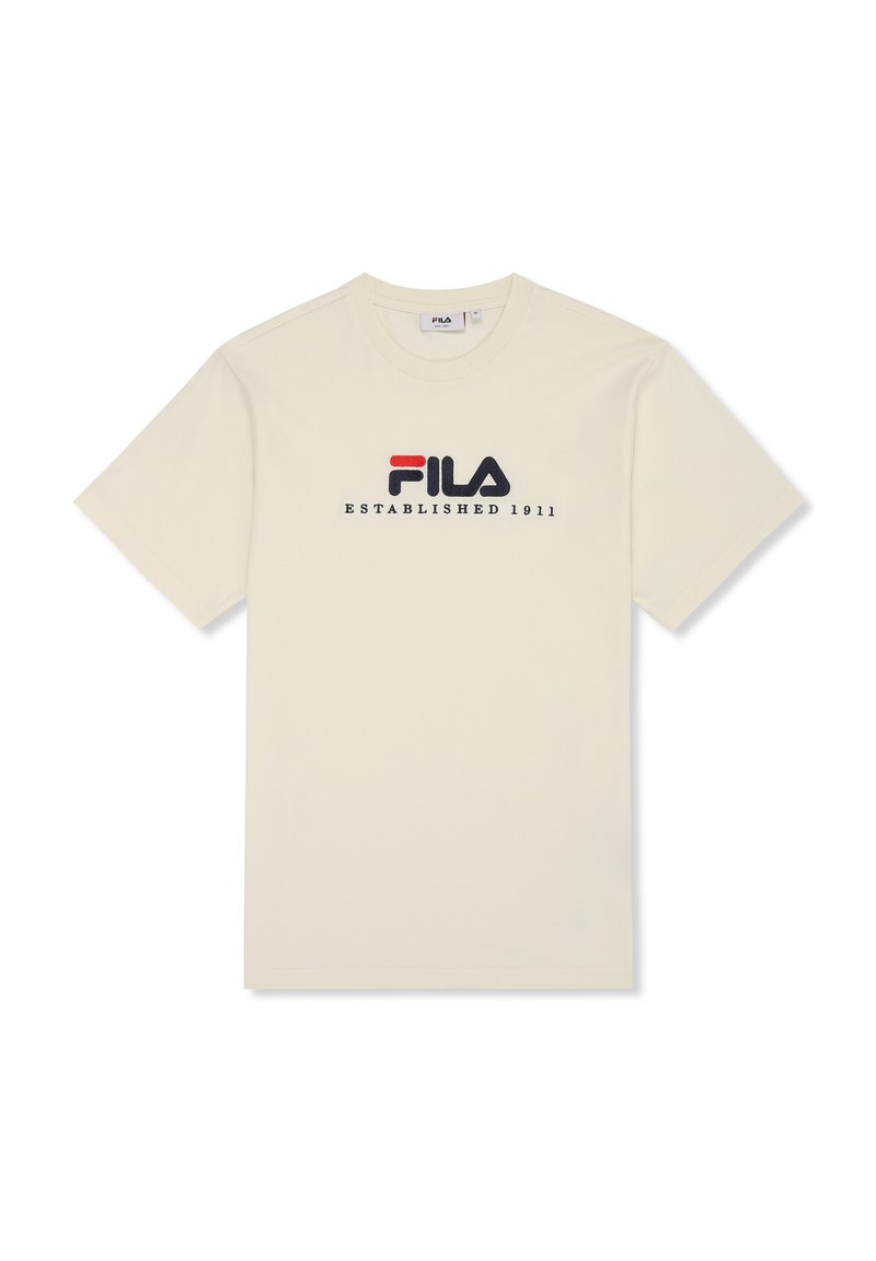 Fila APPAREL VALSERA REGULAR LOGO - T-shirt print - egret/crème ...