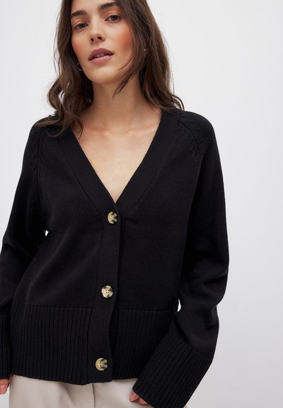 InWear TENLEY INO-SHAPE - Neuletakki - black/musta - Zalando.fi