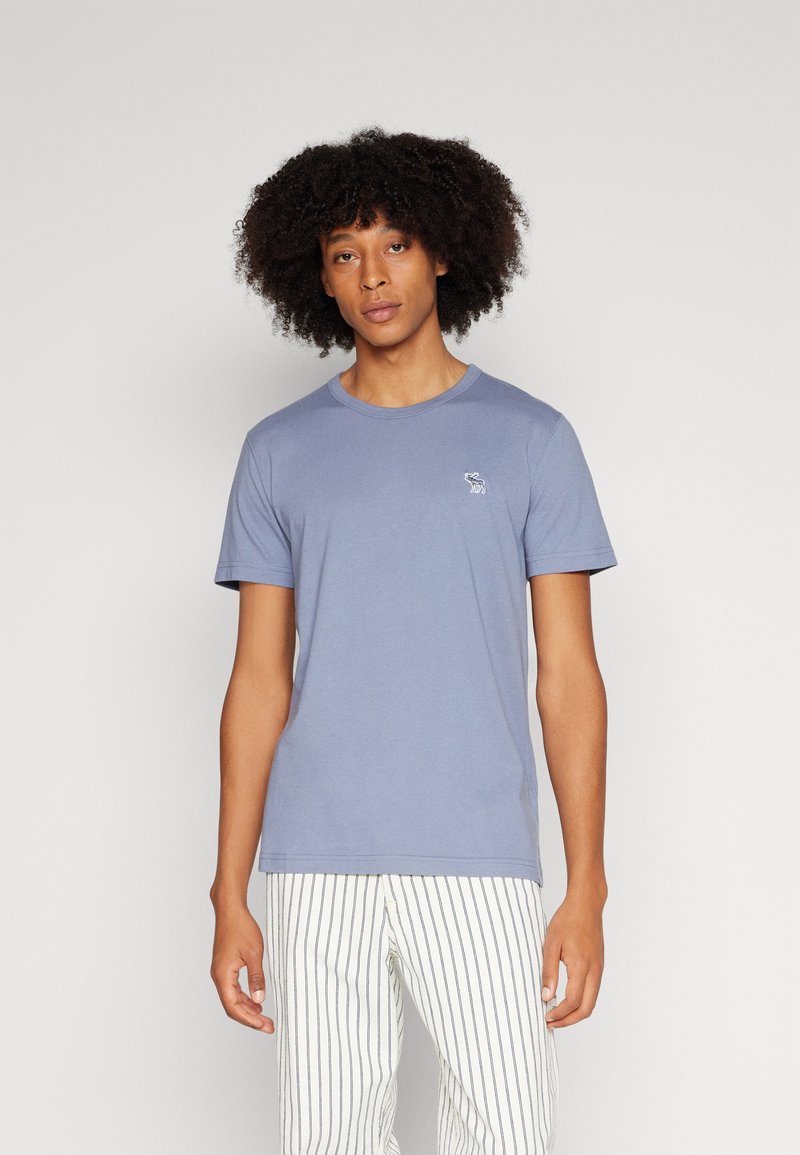 Abercrombie & Fitch ELEVATED ICON TEE - T-Shirt basic - FOLKSTONE GREY/blau - Zalando.de