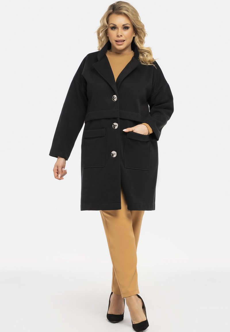 KARKO MEGAN - Klasický kabát - schwarz/černá - Zalando.cz