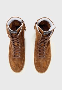 AllSaints LOUISE FRINGE - Cowboy/biker ankle boot - tan brown/brown ...