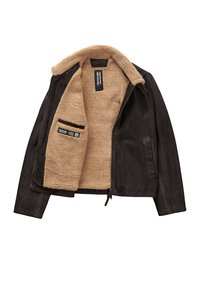 Bomboogie BELL - Giacca di pelle - dark brown/marrone scuro - Zalando.it