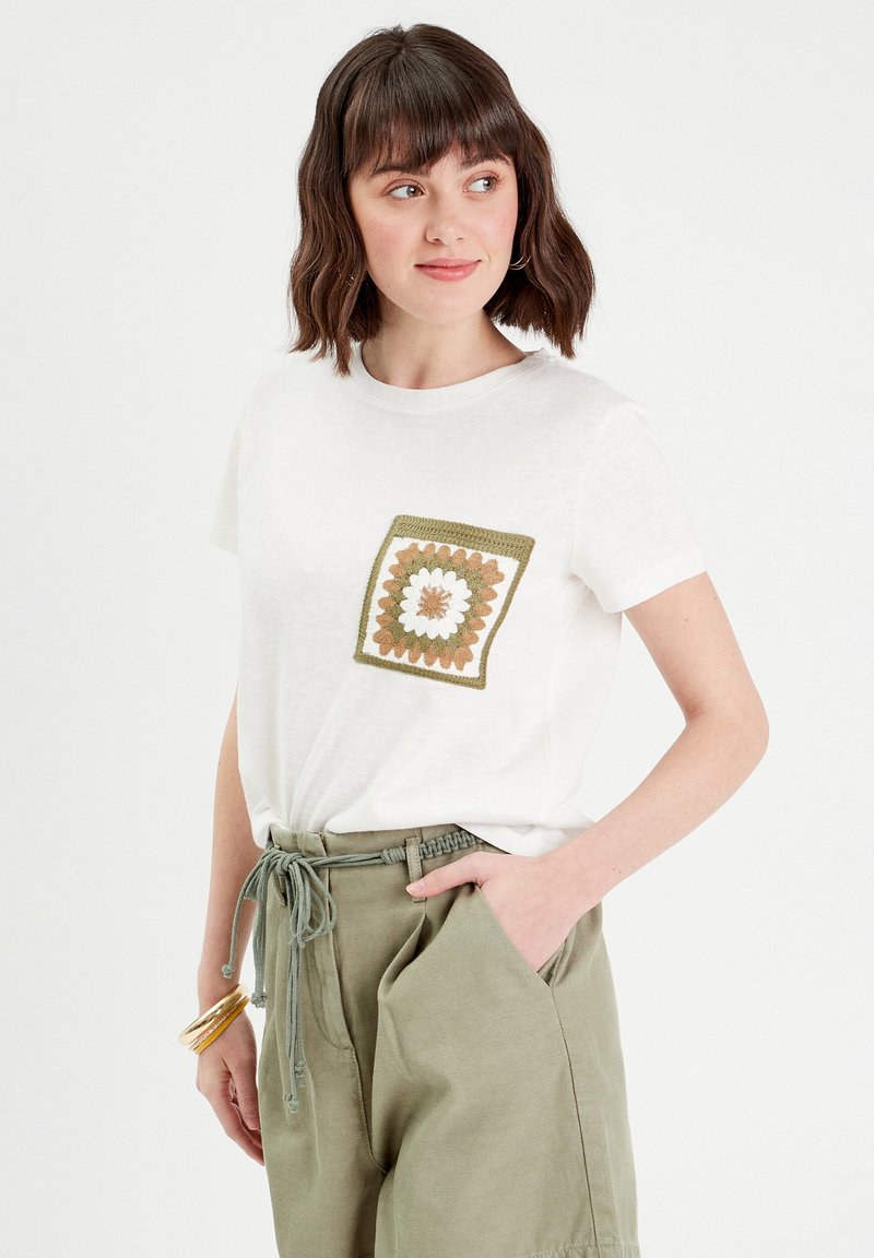 Cache Cache MIT KURZEN ÄRMELN - Camiseta estampada - ecru/crema ...