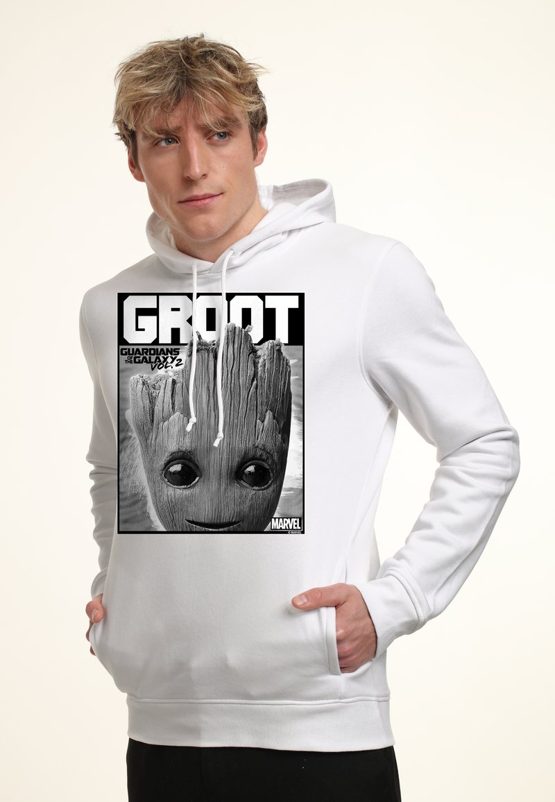 Marvel MARVEL GROOT BOLDEN - Kapuzenpullover - white/weiß - Zalando.de