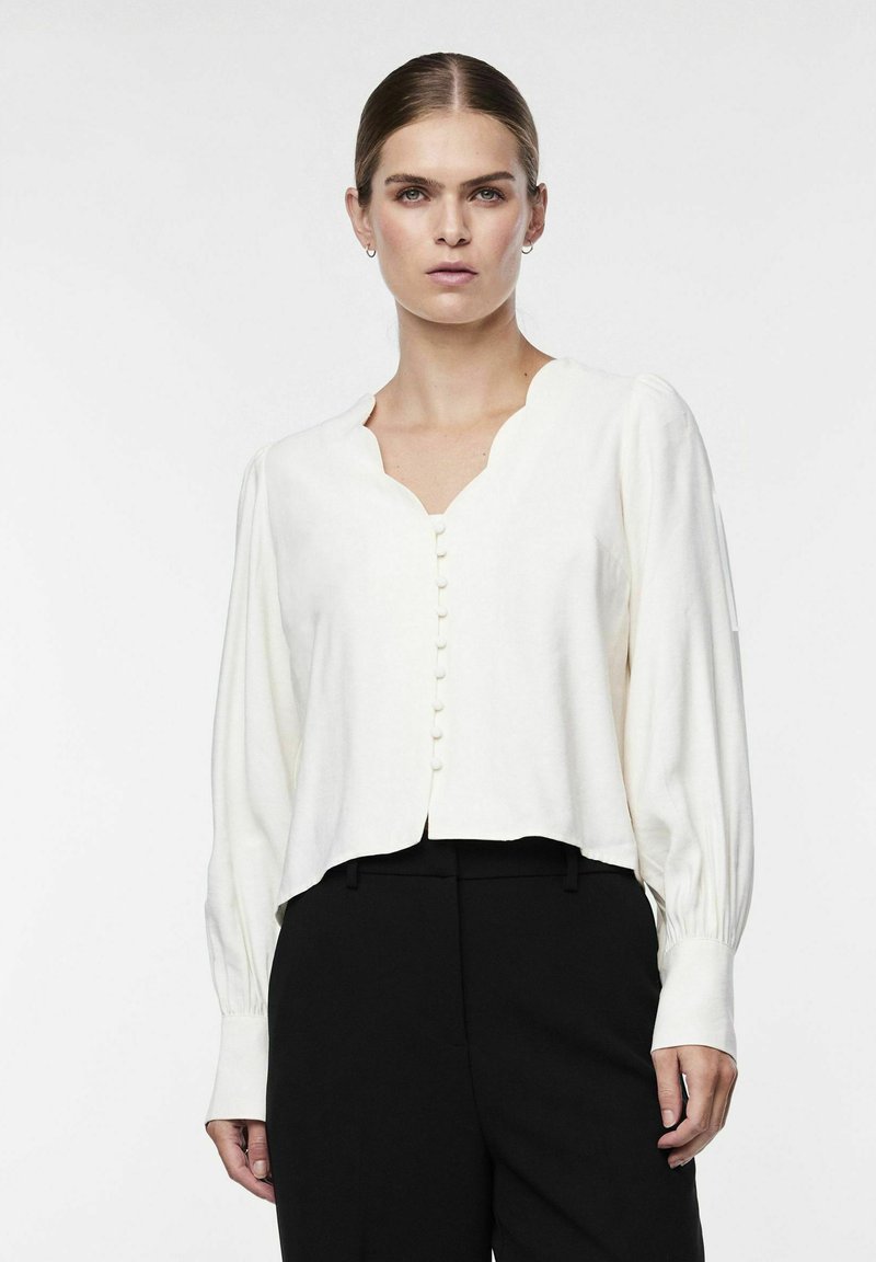YAS Blus - star white/vit - Zalando.se