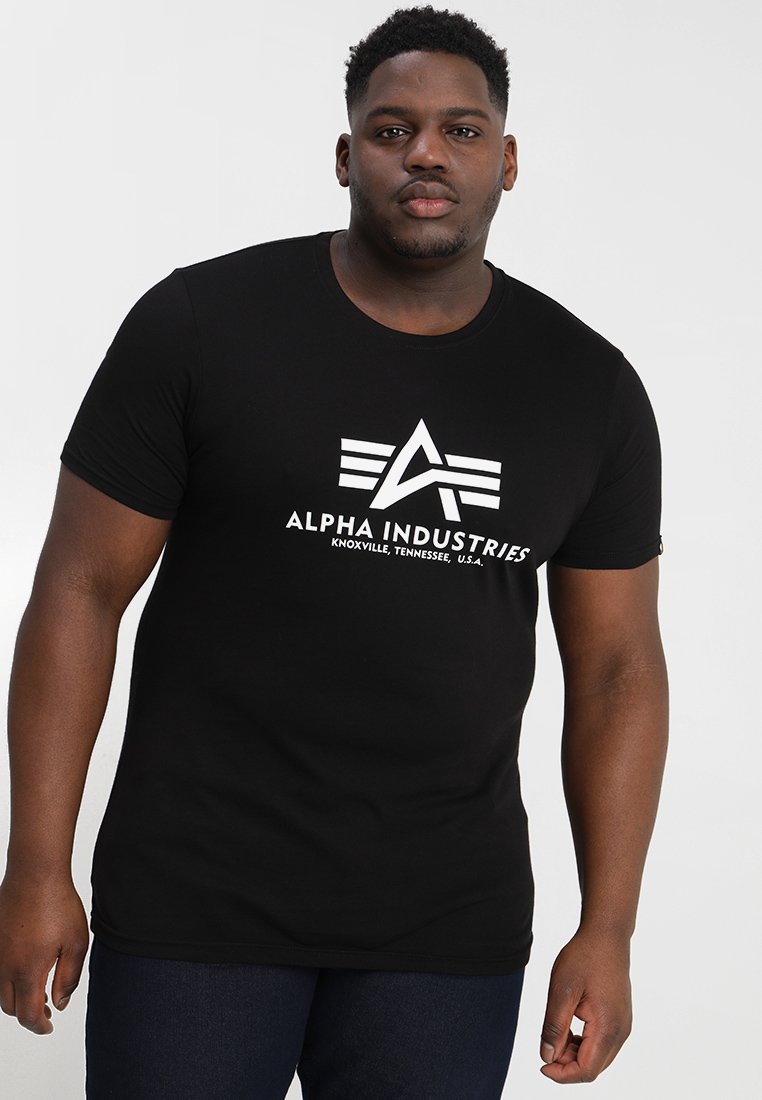 Alpha Industries BASIC CAMO - Print T-shirt - black/black - Zalando.co.uk