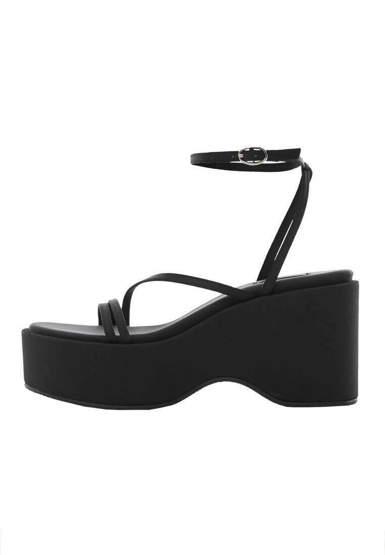 Mango Platform sandals - black - Zalando.ie