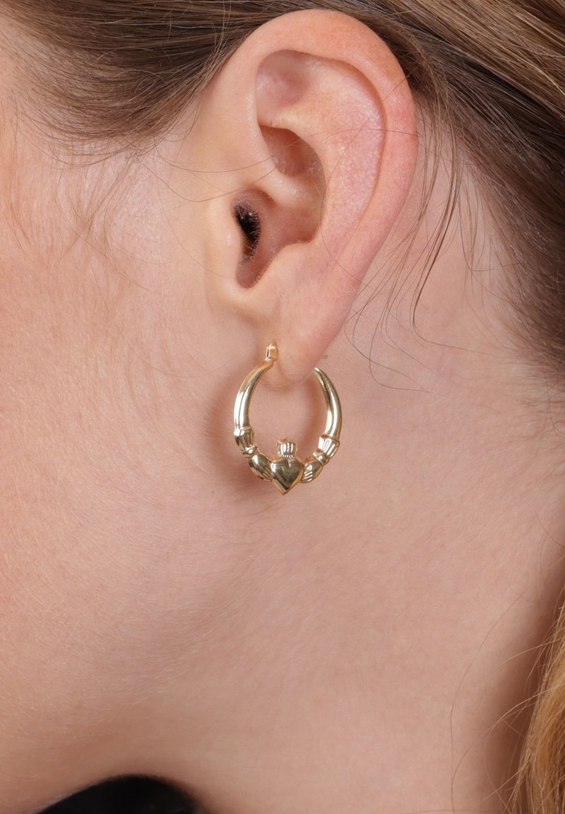 Lucardi OVAL, MIT HERZ - Ohrringe - gold/goldfarben - Zalando.de