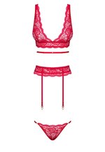 Promees SET 3 PIECES MILAN - Suspenders - red - Zalando