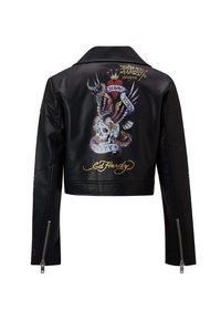 Ed Hardy BORN FREE NYC - Kunstlederjacke - black/schwarz - Zalando.at