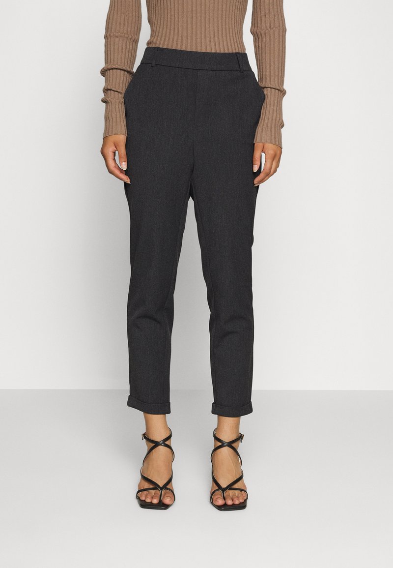 Vero Moda Petite VMMAYA PANT - Stoffhose - dark grey melange/grau ...