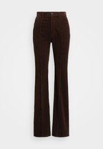 Polo Ralph Lauren FLARE FULL LENGTH FLAT FRONT - Pantaloni - dark beech ...