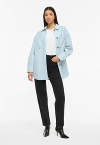 VILA VIKIMMI SHIRTL/S - Short coat - nantucket breeze/neon blue - Zalando