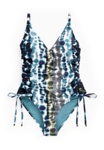 Next TUMMY CONTROL SIDE RUCHED SWIMSUIT - Maillot de bain - blue grey ...