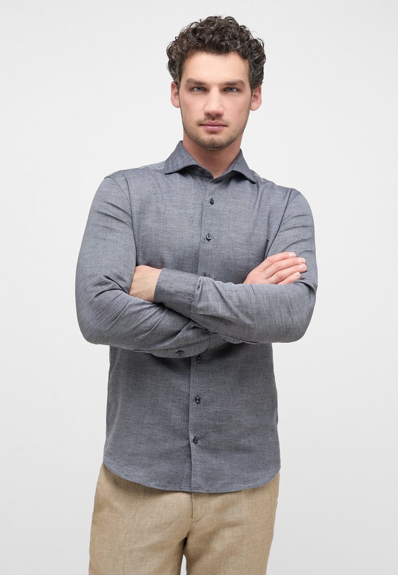 Eterna LINEN SHIRT - SLIM FIT - Hemd - schwarz - Zalando.at