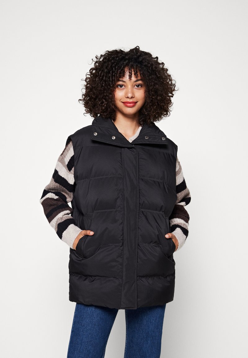 Weekday MAKALI PUFFER VEST - Weste - black/schwarz - Zalando.at