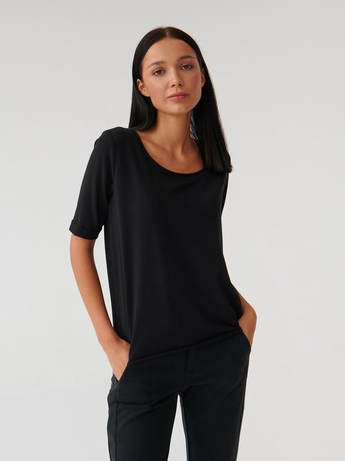 Ellos Collection ANNA - Top s dlouhým rukávem - schwarz/černá - Zalando.cz