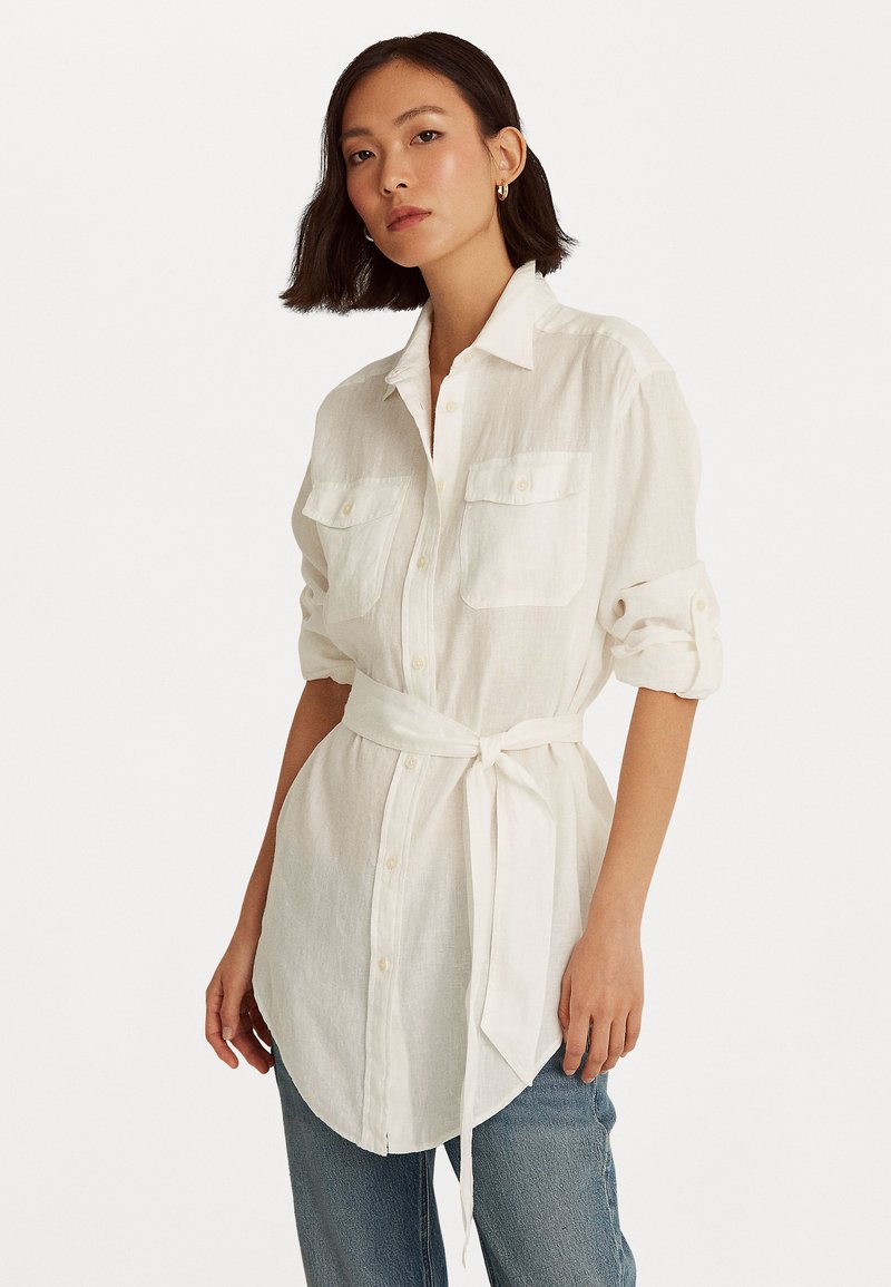 Lauren Ralph Lauren CHADWICK LONG SLEEVE - Camicia - white/bianco ...