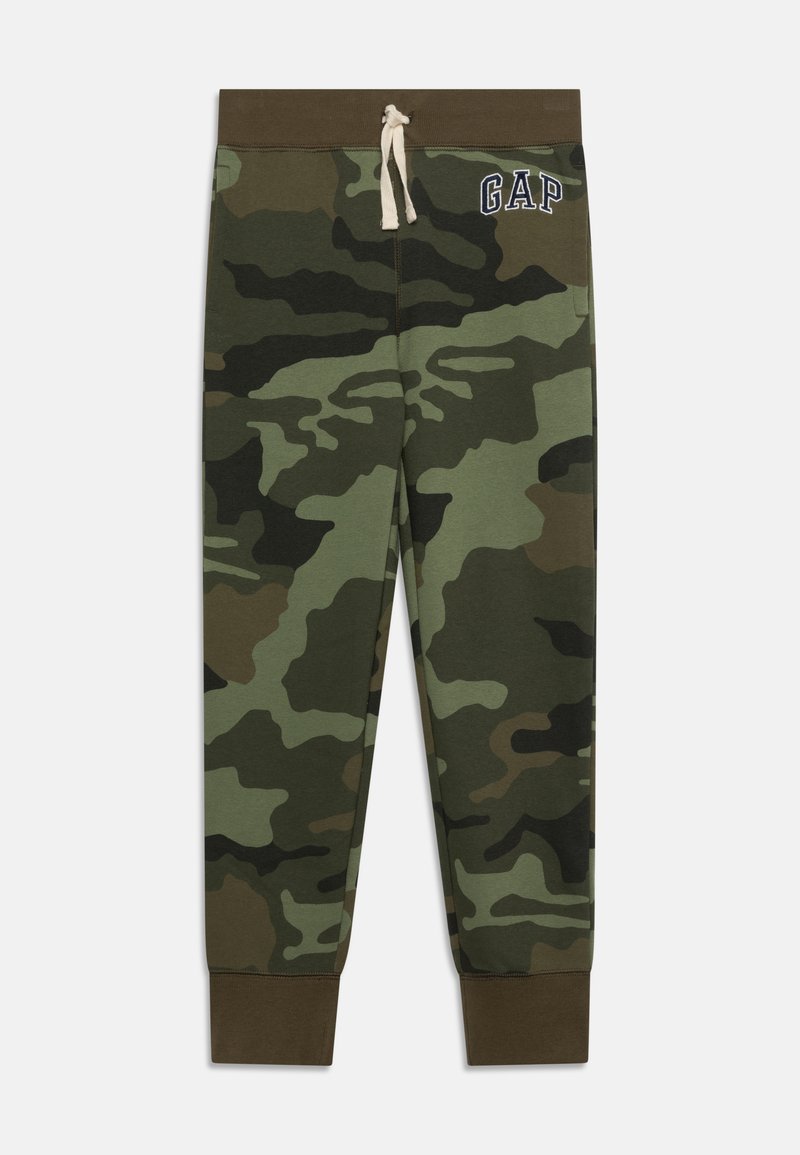 GAP HERITAGE LOGO BOYS - Tracksuit bottoms - green camo/green - Zalando