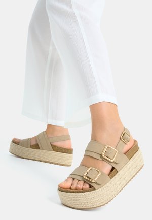 mtng Plateausandalette - capri natural/empolvado arena/beige - Zalando.ch