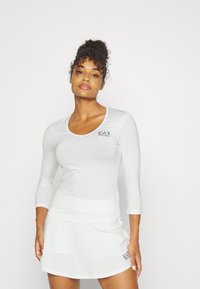 EA7 Emporio Armani TENNIS PRO CLASSIC TEE - Langarmshirt - white/weiß - Zalando.ch