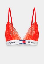 Tommy Jeans HERITAGE - Triangle bra - hot heat/red - Zalando