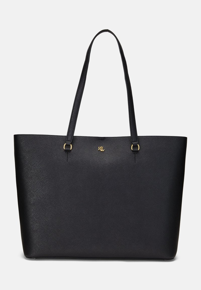 Lauren Ralph Lauren CROSSHATCH LARGE KARLY TOTE - Shopper - black/zwart ...