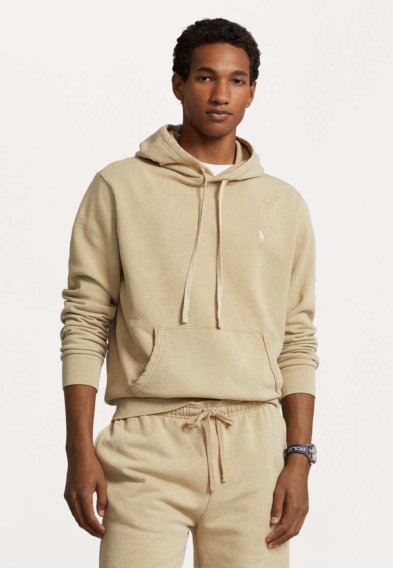 Polo Ralph Lauren HOOD LONG SLEEVE - Hoodie - coastal beige/beige ...