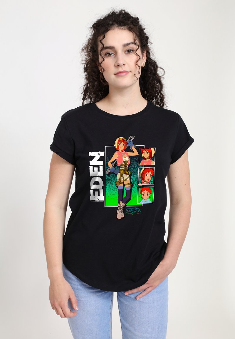 Henry Tiger EDEN SARA TIMES THREE - T-shirt imprimé - black/noir ...
