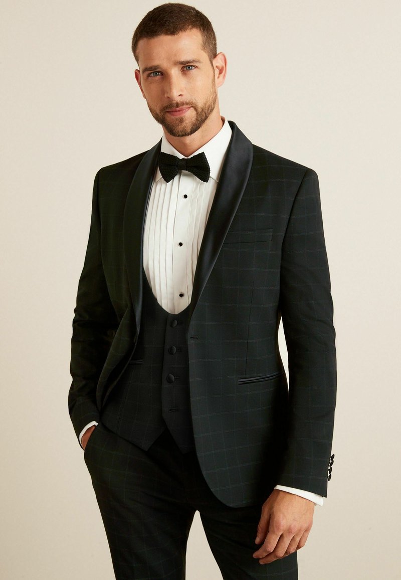Next CHECK TUXEDO SUIT: JACKET - Bleiserjakk - black/must - Zalando.ee