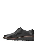 Clarks SHARON RAE - Sportieve veterschoenen - black leather/zwart ...