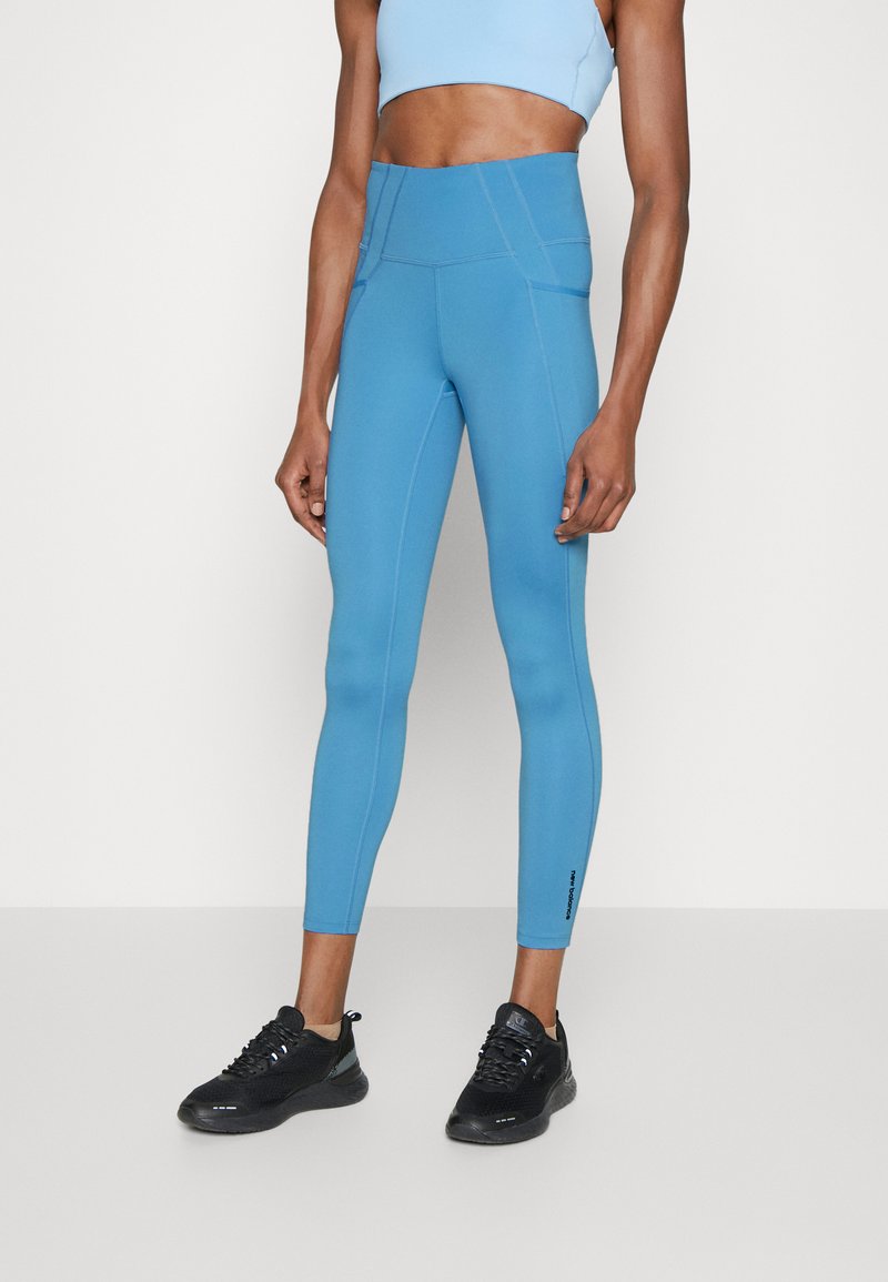 New Balance SHAPE SHIELD HIGH RISE POCKET - Collant - heritage blue/blu ...
