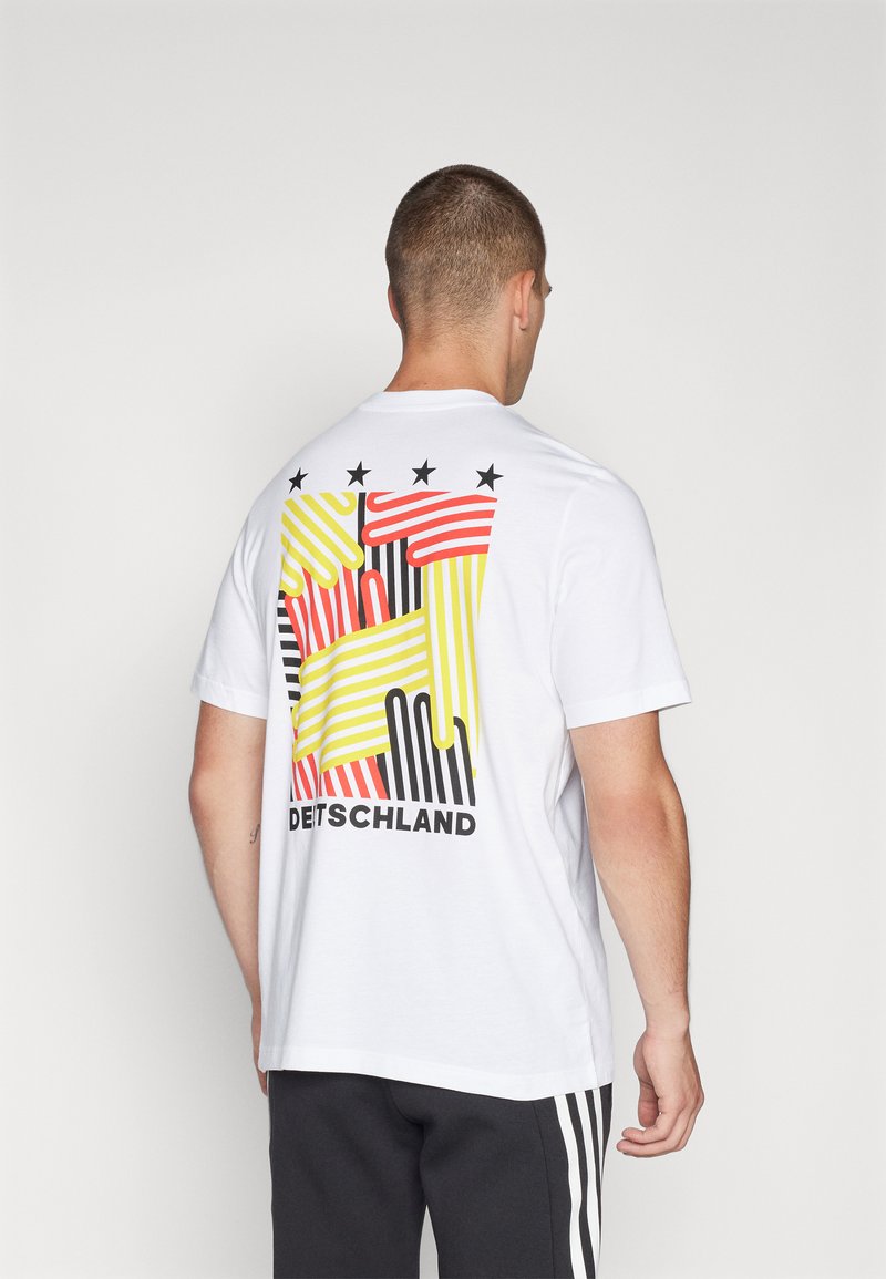 adidas Performance GERMANY FOOTBALL FAN GRAPHIC - Print T-shirt - white ...